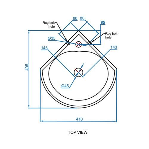 Regular Corner Wash Basin
